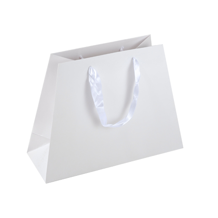 VWH81MM - Medium White Matt Laminated Paper Gift Bags